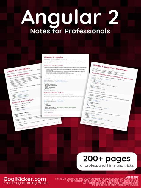 Angular 2 Notes For Professionals Pdf