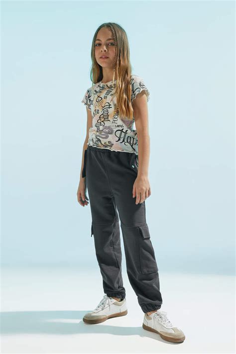 أنثرا بناتي بنطلون سويت بانتس كارجو بناتي بجيب بأستك من تحت 3100386