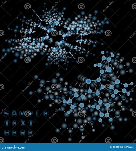 Three Dimensional Molecule Stock Vector Illustration Of Calculation 16340030