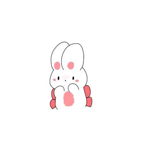 오늘도 토끼캐릭터움짤그려봤어여 귀엽게봐주세여