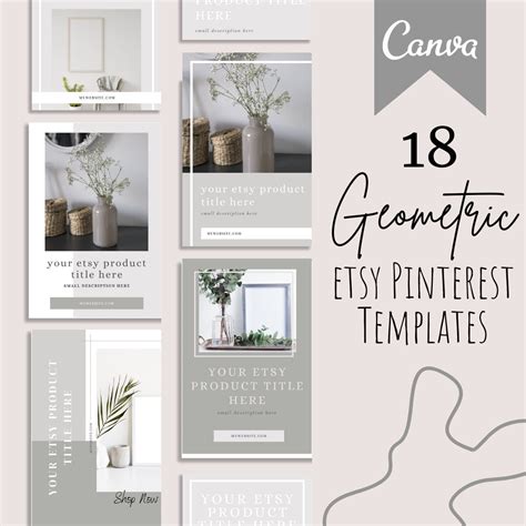 Canva Pinterest Templates Pinterest Pins Canva Templates Geometric
