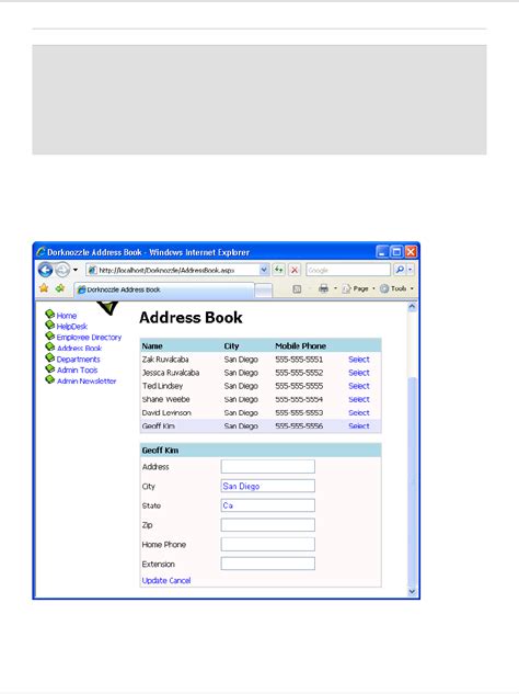 Updating Records 14 Build Your Own Aspnet 20 Web Site Using C