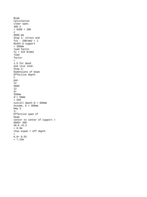 Beam Calculation Singly Reinforcement Pdf