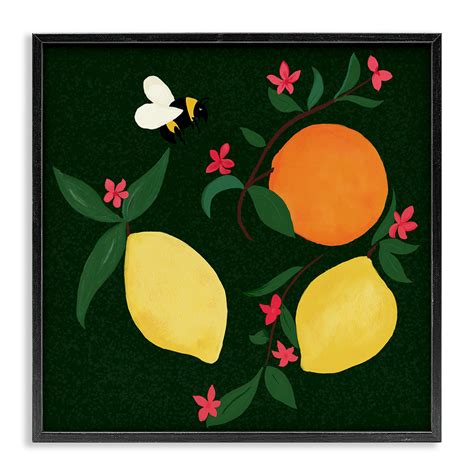 Ophelia And Co Citrus And Bumble Bee Giclee Art By Michelle Ingari Designs