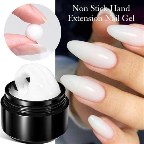 15ml Non Stick Hand Solid Extension Nail Gel Clear Nude Pink Extension