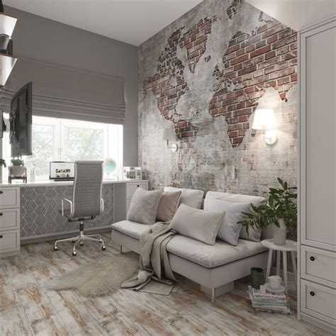 На данном изображении может находиться гостиная стол и в помещении Комната для мальчика