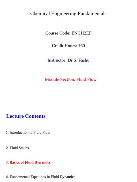 Lecture 3a Fluid Dynamics Basics Pdf