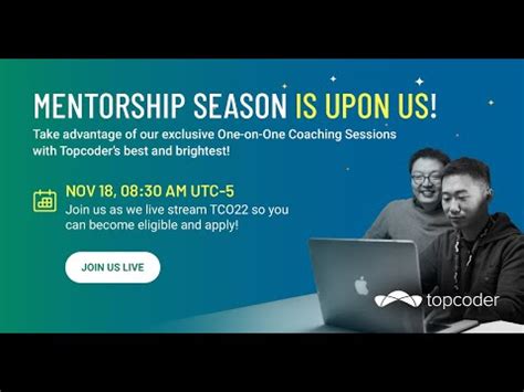Topcoder Mentorship Program Webinar YouTube
