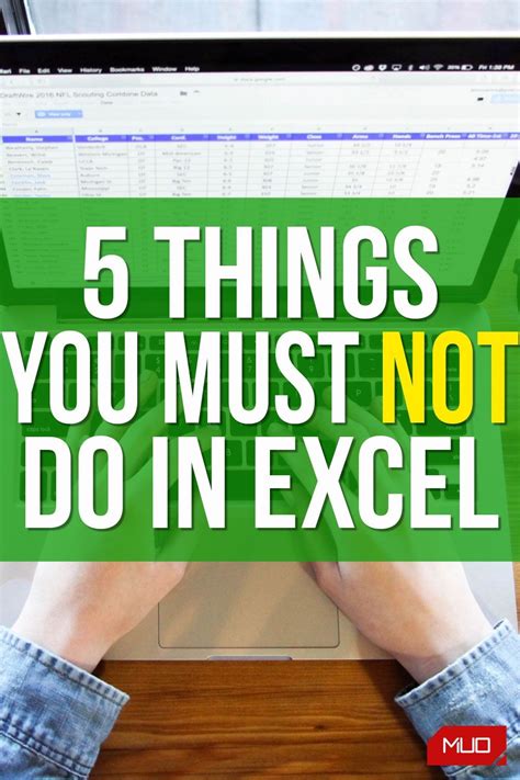 5 things you should avoid doing in excel excel marketing plan