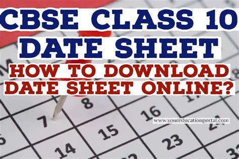 How To Download And Check Cbse Class 10 Date Sheet Online