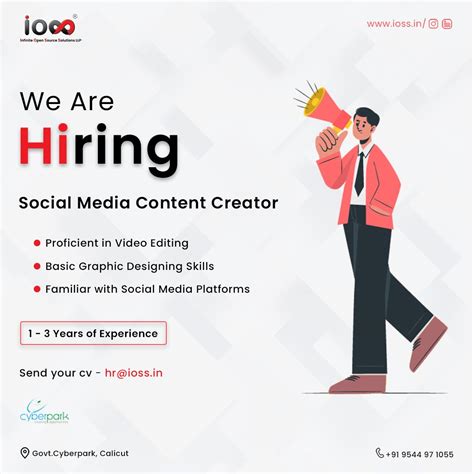infinite open source solutions llp on linkedin socialmediacontentcreator hiringnow jobalert