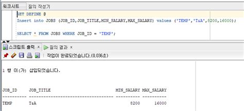 오라클tip 특수문자and Insert 하는 방법