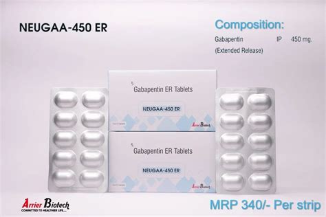 Gabapentin 450mg Sustained Release Tablets In All India At ₹ 340stripe In Ambala