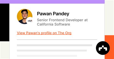 Pawan Pandey Senior Frontend Developer At California Software The Org