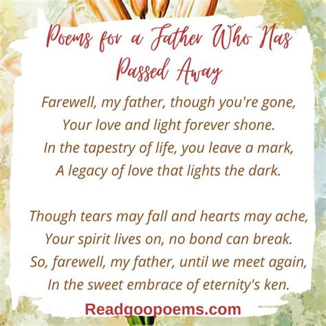 Farewell My Father 5 Poems For A Father Who Has Passed Away