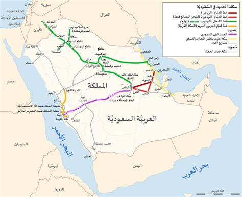 خريطة السكك الحديدية في السعودية والمدن التي تربط بينها ويكي الخليج