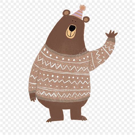 Beckoning Png Picture Brown Bear Hat Beckoning Cute Elements Brown