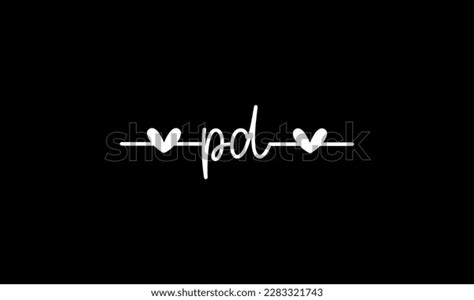 Letter Pd Logo Design Handwriting Signature Stock Vector Royalty Free 2283321743 Shutterstock