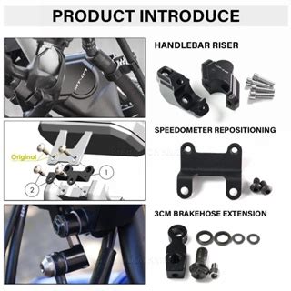 For YAMAHA MT 07 MT07 2021 Motorcycle With Offset Handlebar Riser Kit Clamp Brakehose Extension