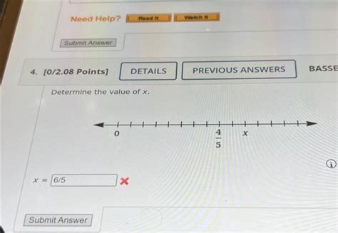 Solved Determine The Value Of X Chegg Com