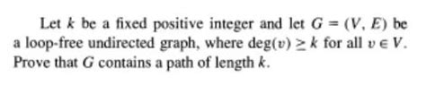 Solved Let K Be A Fixed Positive Integer And Let Gve Be