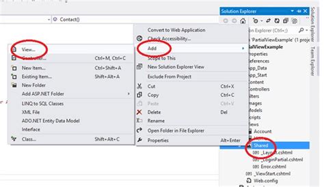 Partial View In Mvc Razor
