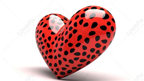 대각선 줄무늬가 있는 격리된 점박이 붉은 심장을 특징으로 하는 질감 있는 3d 일러스트레이션 배경 특징 배경 빨간색 배경 붉은 무늬 배경 이미지 Hd 특징 빨간색