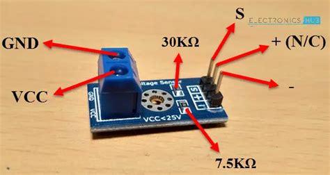 Interfacing Voltage Sensor With Arduino Measure Up To 25v Using Arduino Electronicshub