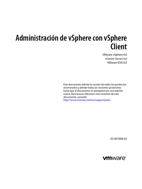 Vsphere Esxi Vcenter Server 60 Client Administration Guide Pdf V Mware Conmutador De Red