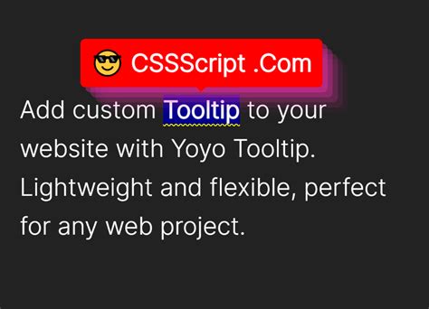 Create Custom Html Tooltips With Javascript Yoyotooltipjs Css Script