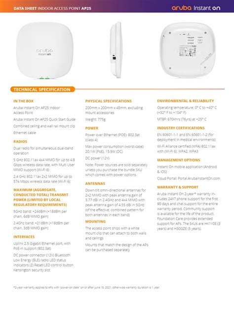 Aruba Instant On AP Ax X Wi Fi Access Point At Piece WiFi Access Point In