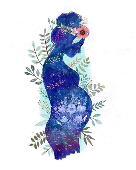 Pregnancy Artwork Beautiful Pregnancy Art Pregnancy Art Illustration