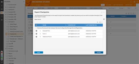 importing and exporting projects import and export