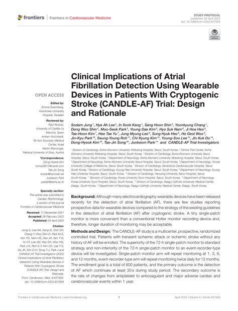 Pdf Clinical Implications Of Atrial Fibrillation Detection Using