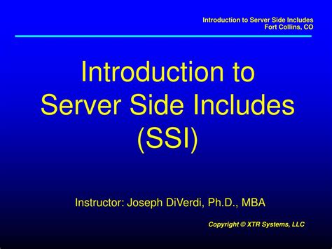Ppt Introduction To Server Side Includes Ssi Powerpoint