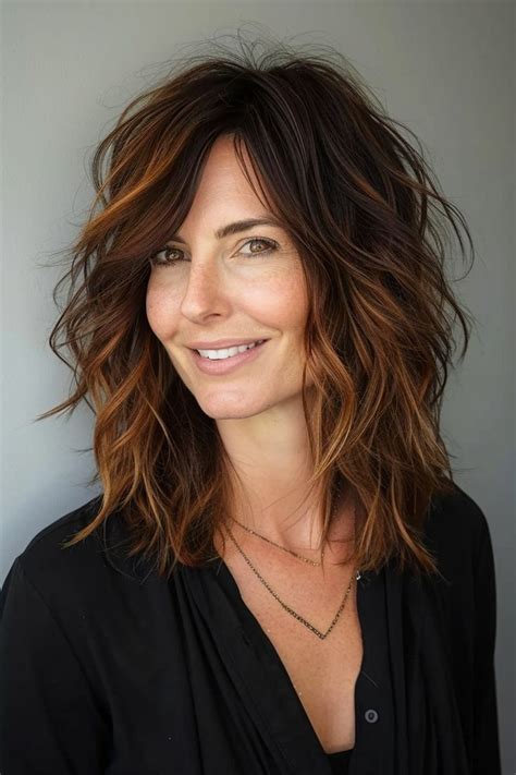 22 Medium Layered Haircuts With Side Bangs For A Chic Combination Artofit