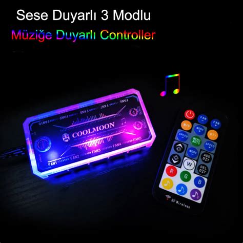 Coolmoon Rgb Fan Ve Led Strip Kontrolcü Controller Sese Duyarlı