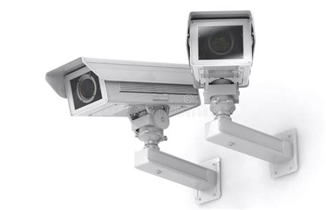 White Cctv Camera Or Security Camera Stock Illustration Illustration Of Detection Protection