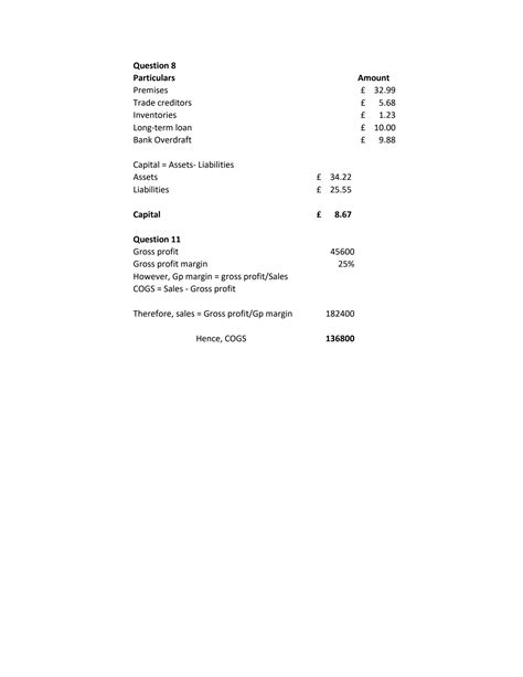 Solution Excel Calculations Docx Studypool