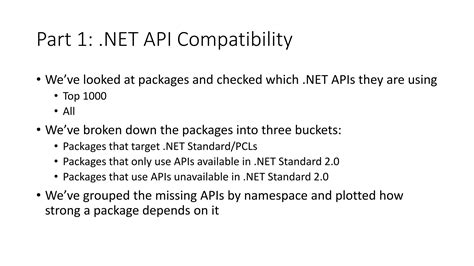 Net Standard Nuget Analysis Ppt
