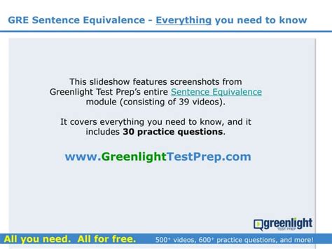 Gre Sentence Equivalence Lessons And Practice Ppt