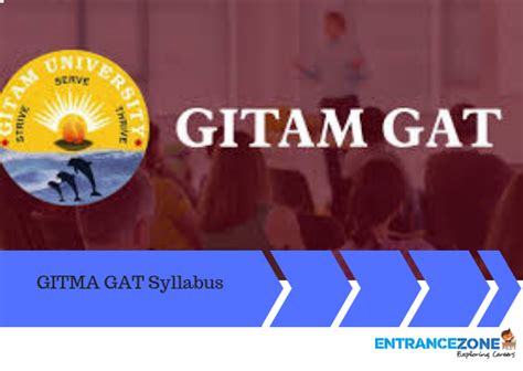 Gitam Gat 2021 Syllabus Gitam Admission Test Syllabus