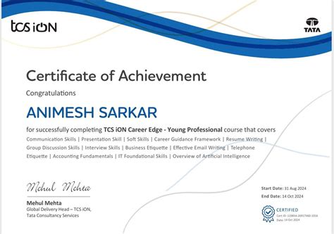 Animesh Sarkar On Linkedin Tcsion Professionalgrowth Ai Softskilltraining Learningandgrowing