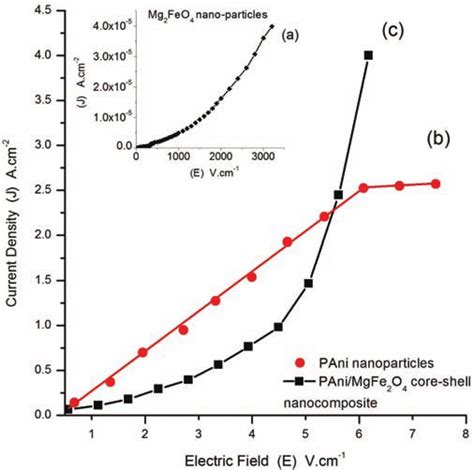 Plot Of Current Density J Versus The Applied Electric Field E For Download Scientific
