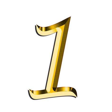 Golden Number 1 Transparent PNG StickPNG