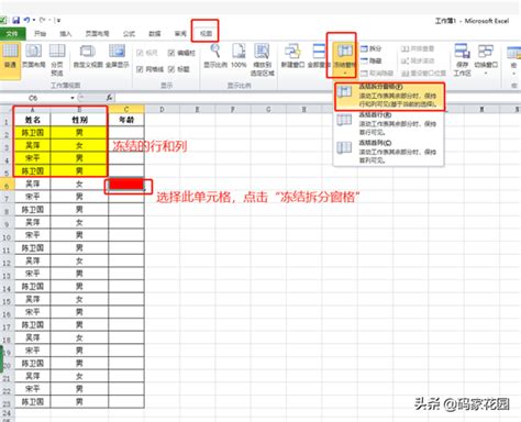 excel如何冻结行和列 excel怎么冻结列和行 正数办公