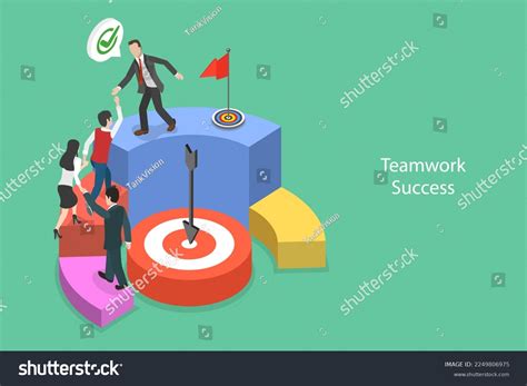 팀워크의 성공 리더십 및 목표 달성을 스톡 일러스트 2249806975 Shutterstock