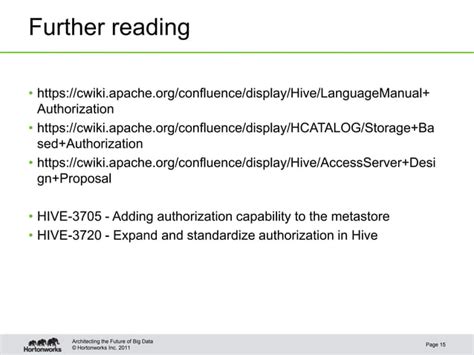 Apache Hive Authorization Models Ppt