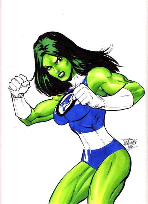Sexy She Hulk Avengers Fantastic Four Spider Man Original Art Scott