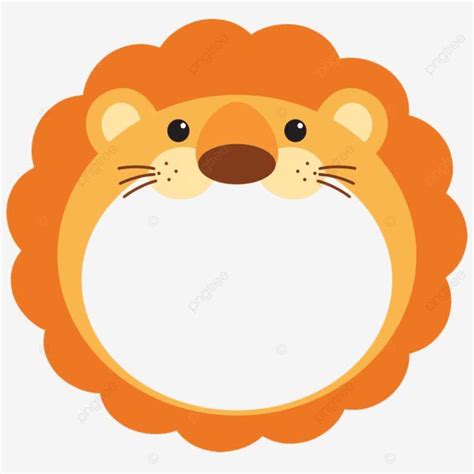 Descarga Gratuita De Este Marco De Avatar De Dibujos Animados De León